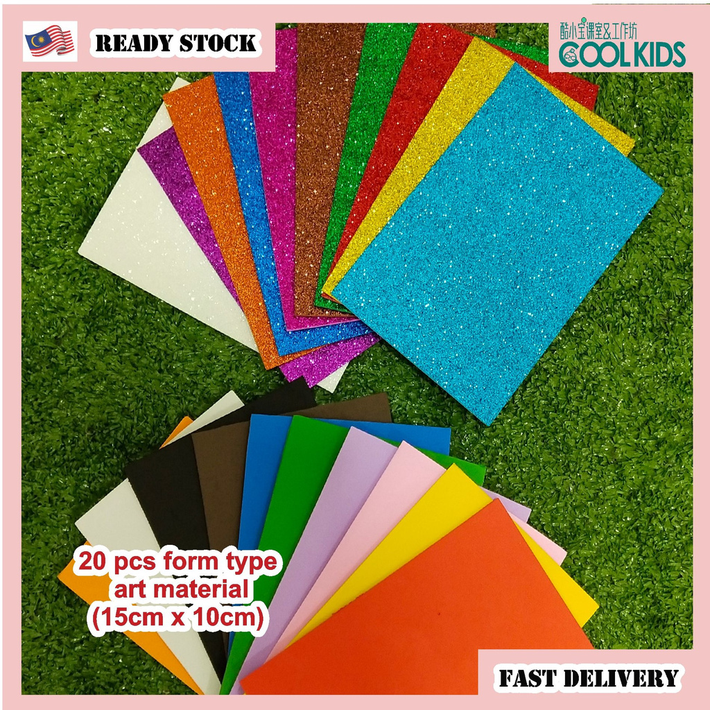 🎁READY STOCK🎁Ready Cut DIY Colourful Form/Sponge Paper Art Material ...