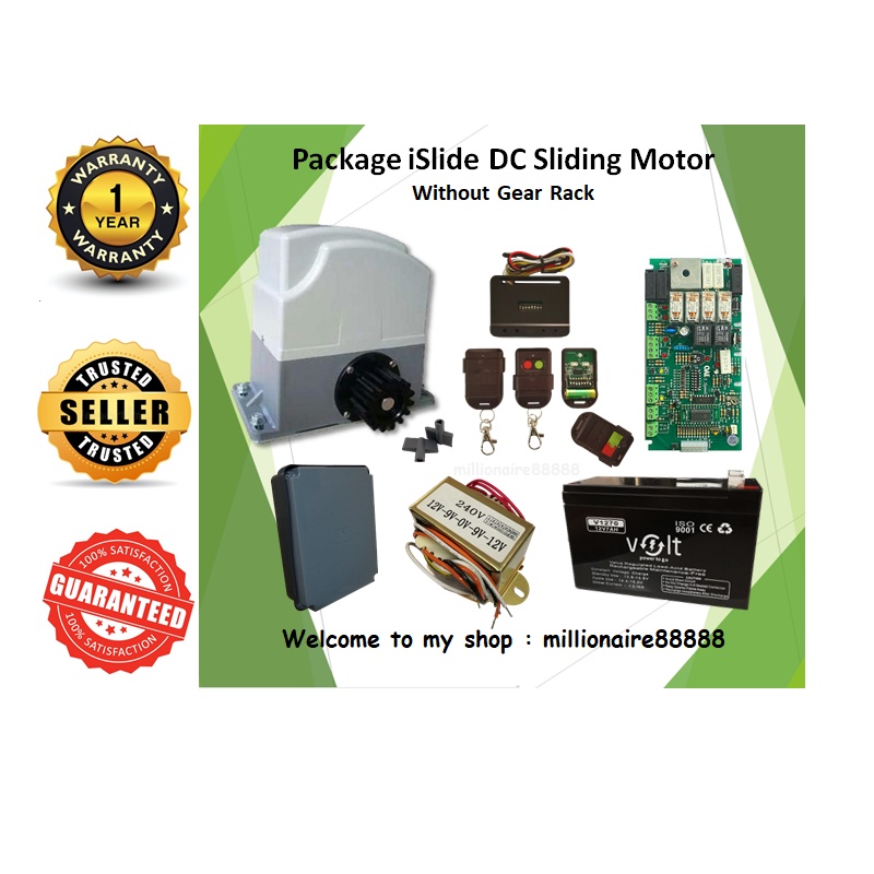 Package Complete Set iSlide DC Sliding Motor with PVC Box, Controller ...