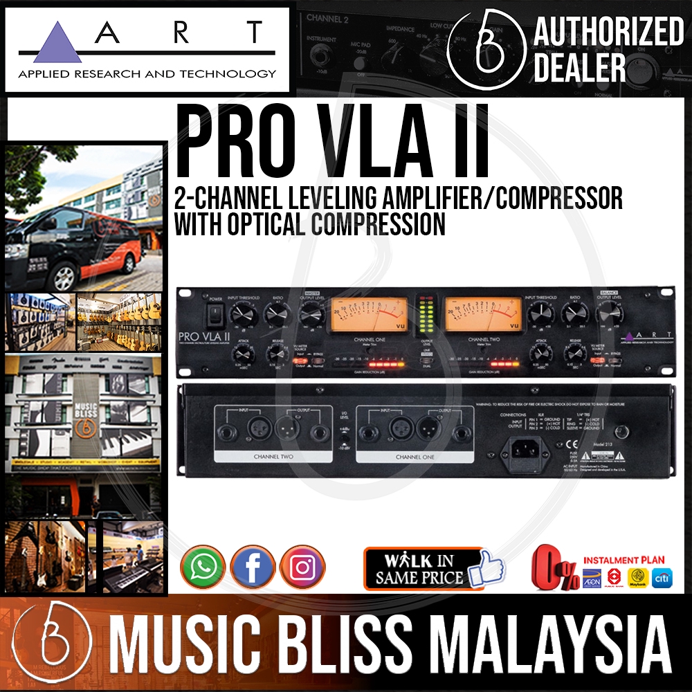 ART Pro-VLA II 2-channel Leveling Amplifier/Compressor with Optical ...