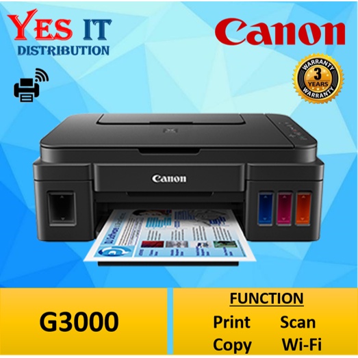 Canon G3000 Ink Tank All-In-One Printer ( Print / Scan / Copy ...