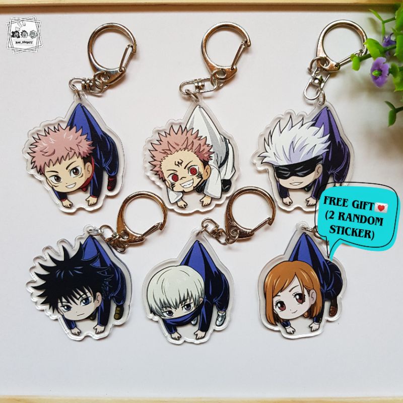 🇲🇾💥Jujutsu Kaisen Keychain Series #1&2💥(1pcs keychain: Free 2 Sticker🎁 ...