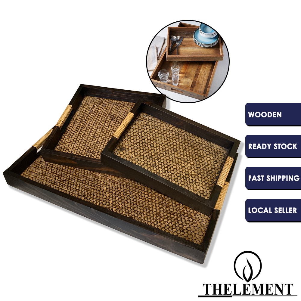 Dulang Hantaran Anyaman Mengkuang Dulang Raya Wooden Tray for Serving ...