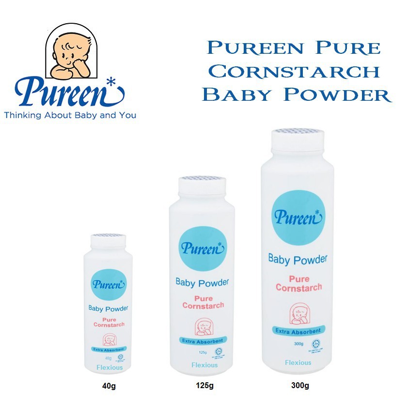 Pureen Baby Powder Pure Cornstarch Extra Abdorbent | Shopee Malaysia