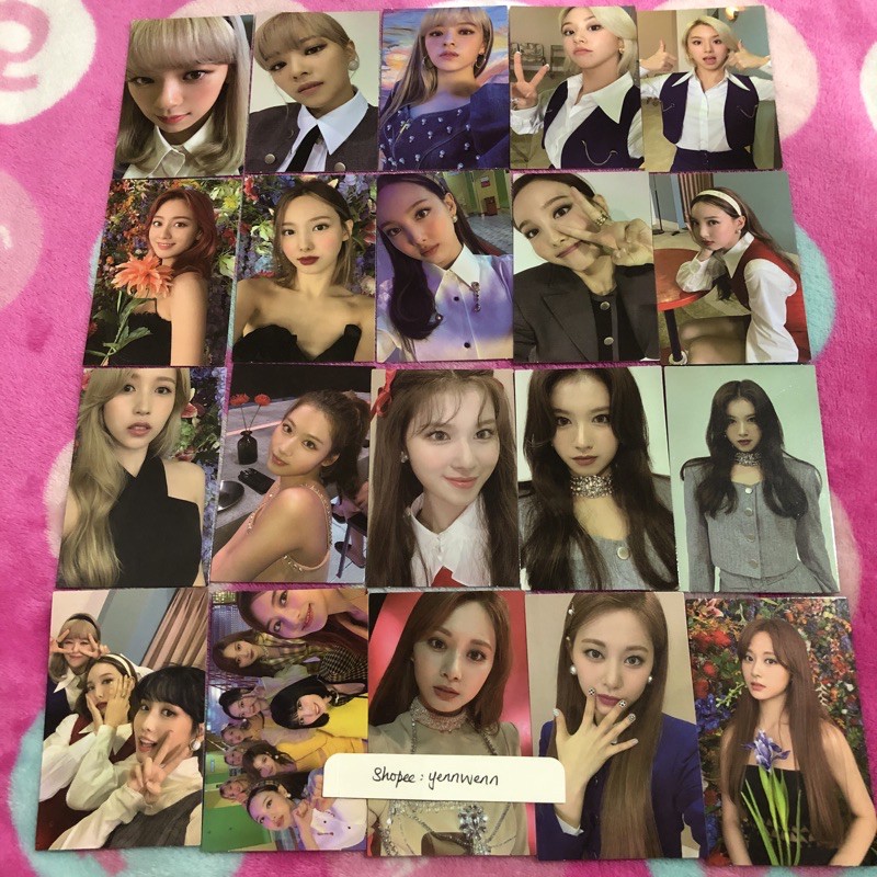 TWICE Eyes Wide Open EWO Official Photocards Mina Sana Nayeon Tzuyu Jihyo Jeongyeon Chaeyoung ...