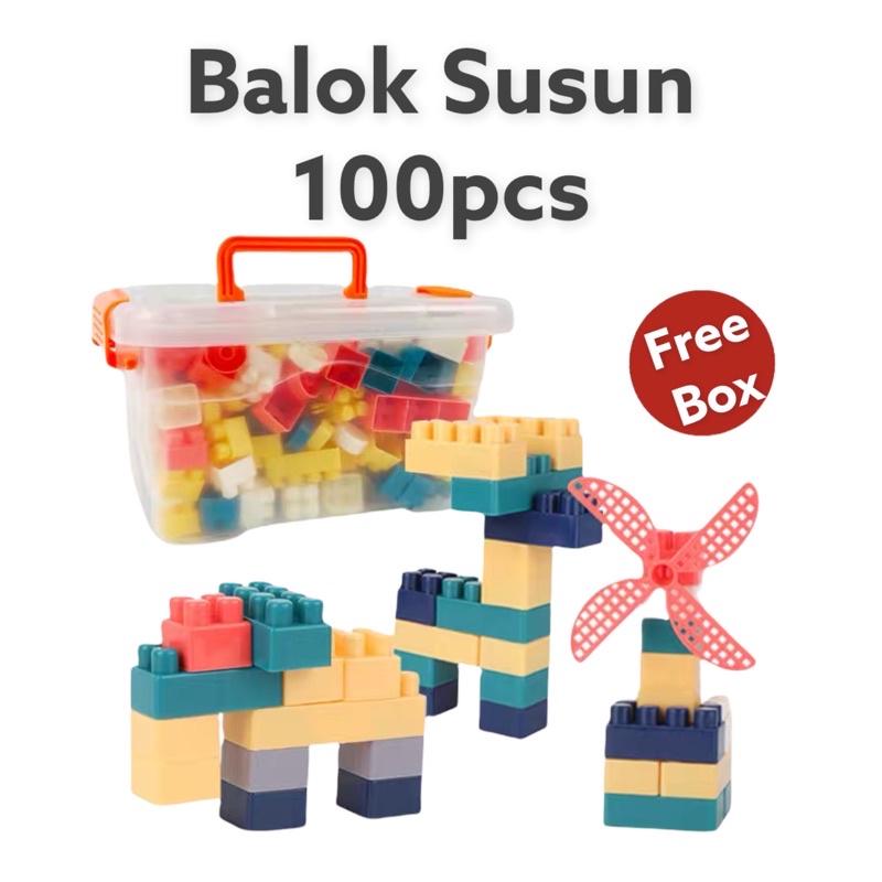 Blue Stacking BLOCK Toys With Storage CONTAINER - Toddler Toys ...