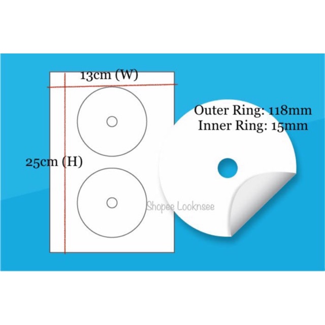 CD DVD Glossy Round Stickers Label-Photo Glossy Surface~50Pcs ...