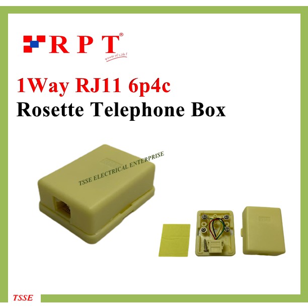 #1Way RJ11 6p4c Rosette Telephone Box | Shopee Malaysia