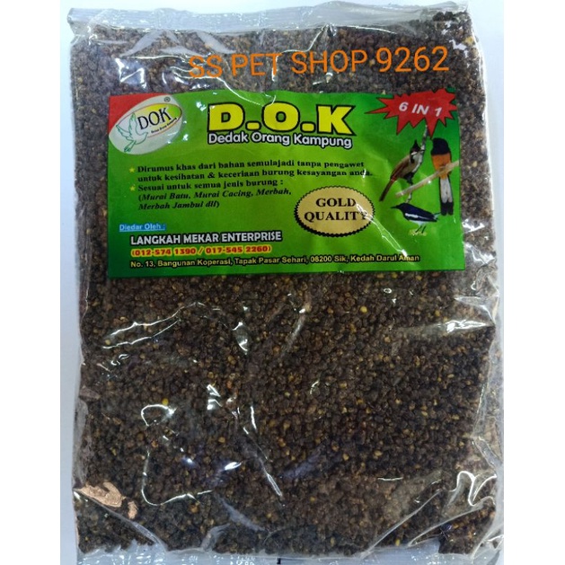 DOK Dedak Orang Kampung Sik Kedah/Bird Feed Gold Quality 6in1(300g ...