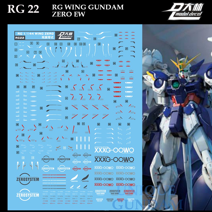 [DALIN] RG22 RG 1/144 WING GUNDAM ZERO EW GUNDAM WATER SLIDE DECAL | Shopee Malaysia