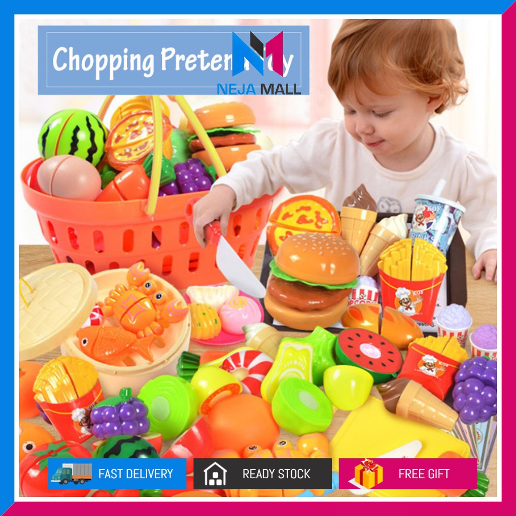 NEJA Velcro Fruit and Vegetables Kitchen Cutting Game Child Kids Toy ...