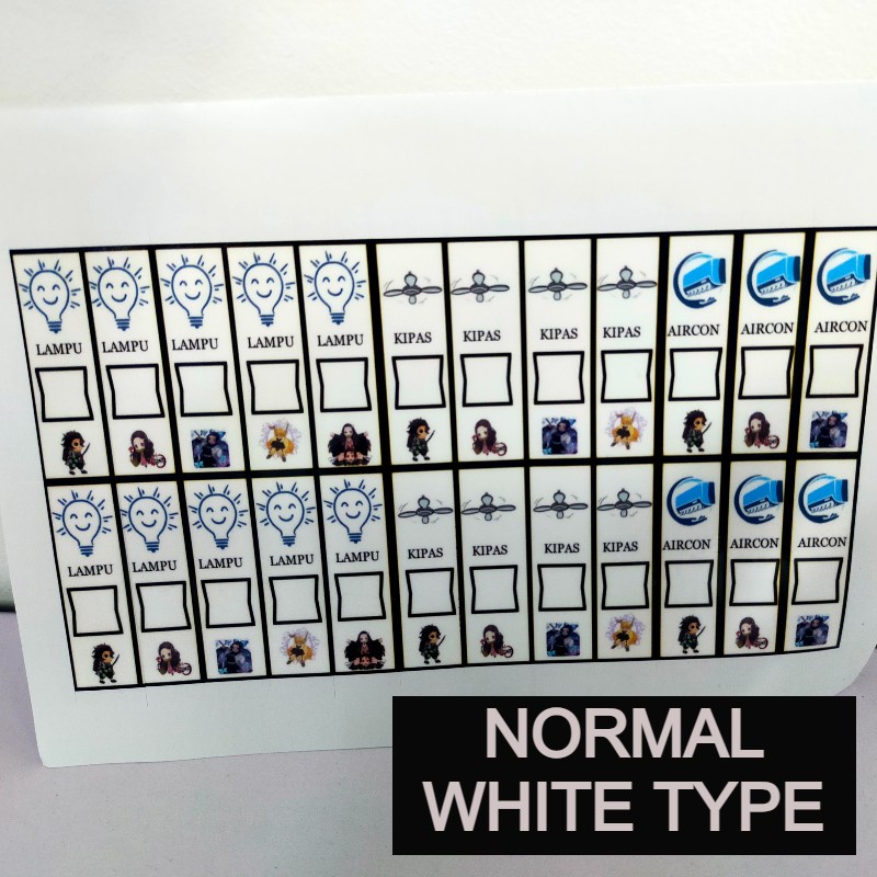 Sticker Dark in the glow / Luminous Suis Lampu / Kispas / Aircond Mark ...