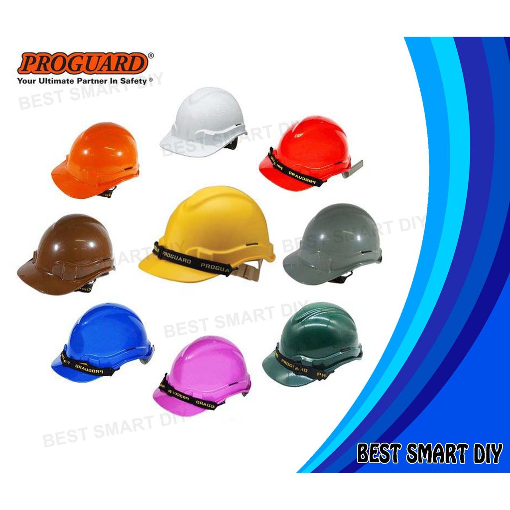 PROGUARD SAFETY HELMET HG1-PHSL (SIRIM) COLOUR : YELLOW , WHITE , BLUE ...