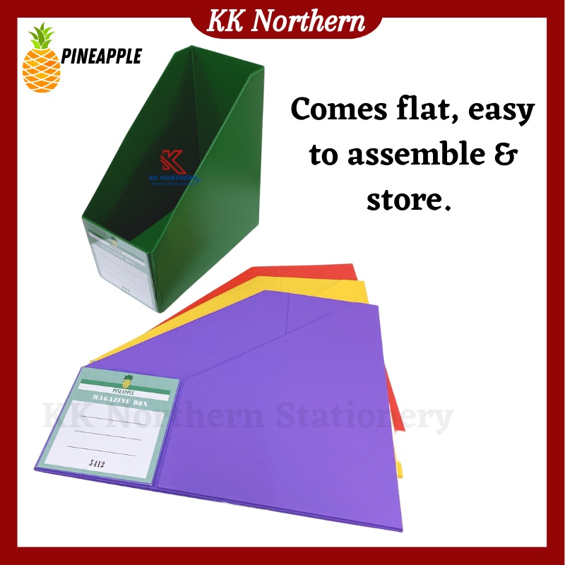 PVC Magazine Box File Holder Desktop Foldable File Holder Filling Case ...