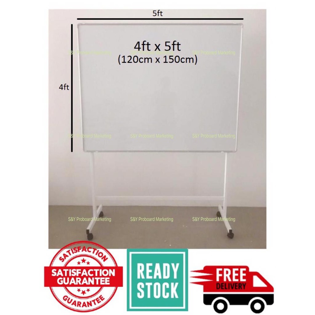 White board With Stand All Size 3x4 4x4 4x5 4x6 4x8 Magnetic WhiteBoard ...