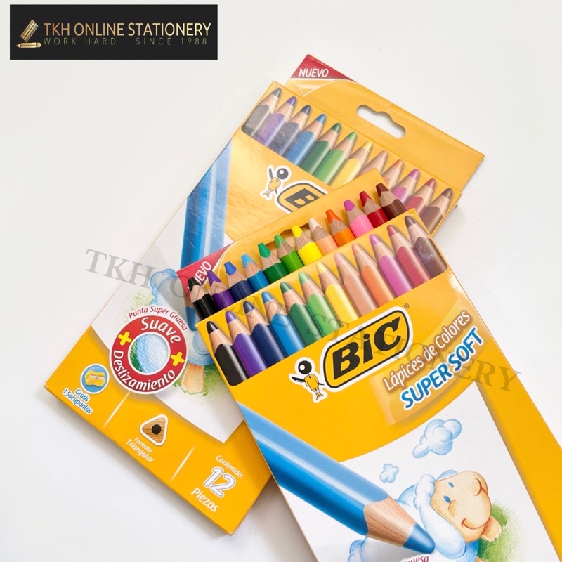 Bic Supersoft 12’s Jumbo Colour Pencil | Shopee Malaysia