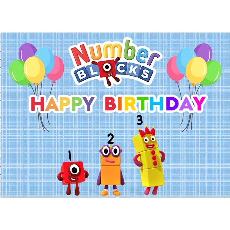 Ready Stock Numberblocks theme Backdrop Tapestry background cloth ...