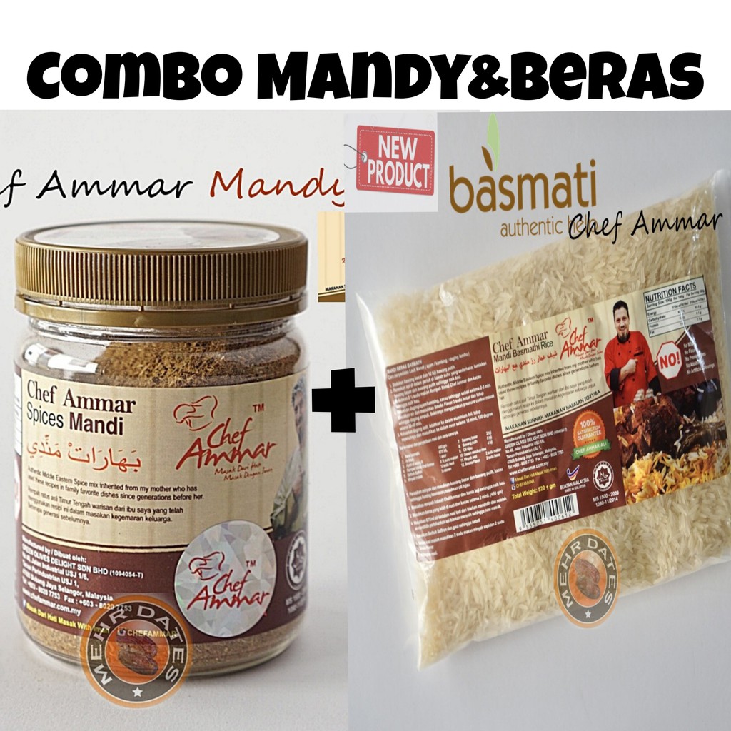 Chef Ammar Mandy Spice / Rempah Nasi Arab Mandi. Beras Nasi Arab Mandy | Shopee Malaysia