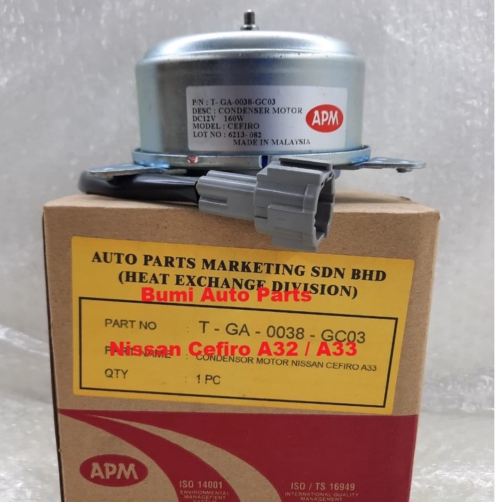 Nissan Cefiro A32 / A33 Radiator Fan Motor Original APM Cefiro Fan Motor T-GA-0038-GC03 | Shopee ...