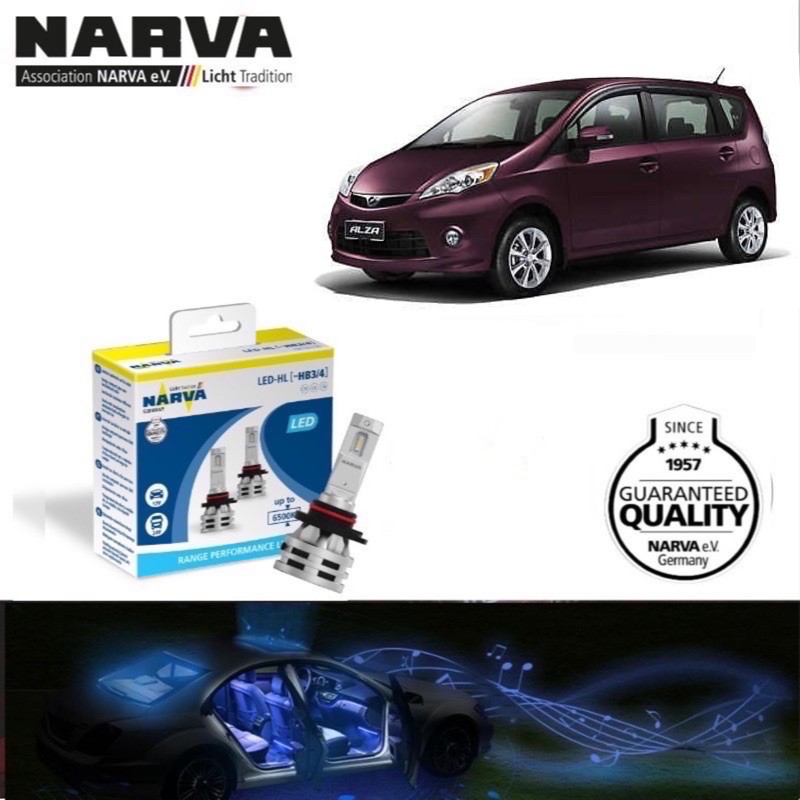Narva Range Performance LED H7 Headlight Bulb for Perodua Alza (2009 ...