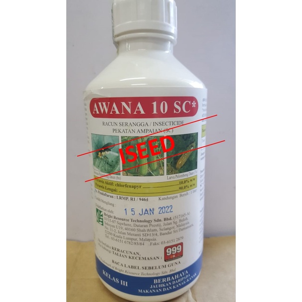 BRIGHT AWANA 10SC 1 LITER (Active Ingredient : Chlorfenapyr 10%) Kutu ...