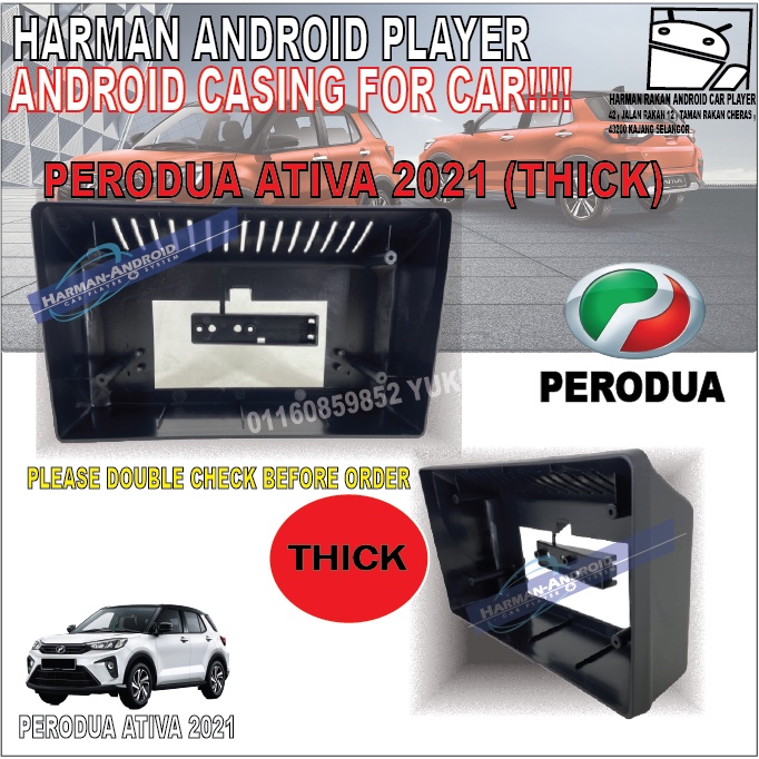 PERODUA ATIVA CASING 2021 (10INCH) THICK & SLIM FOR CAR !!!! | Shopee ...