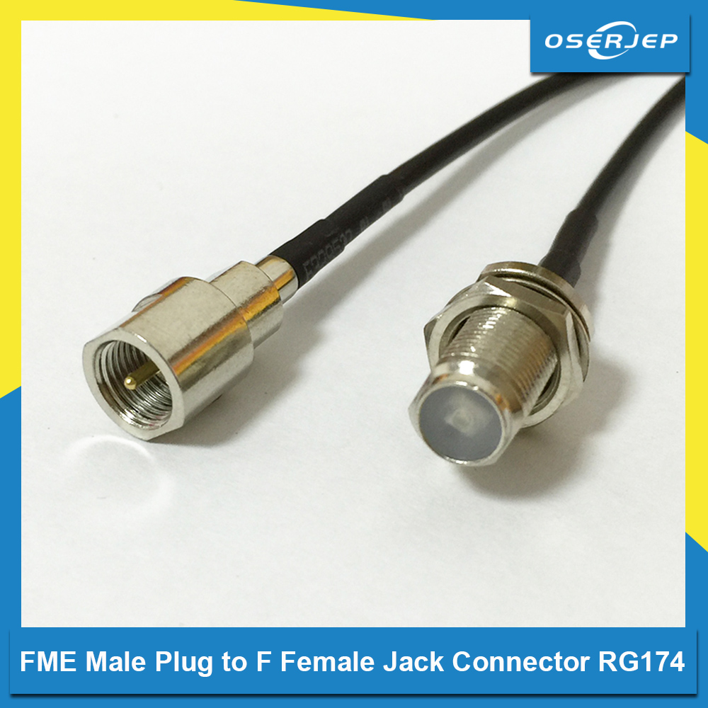 New FME Male Plug to F Female Jack Connector RG174 Coaxial Cable 20CM ...