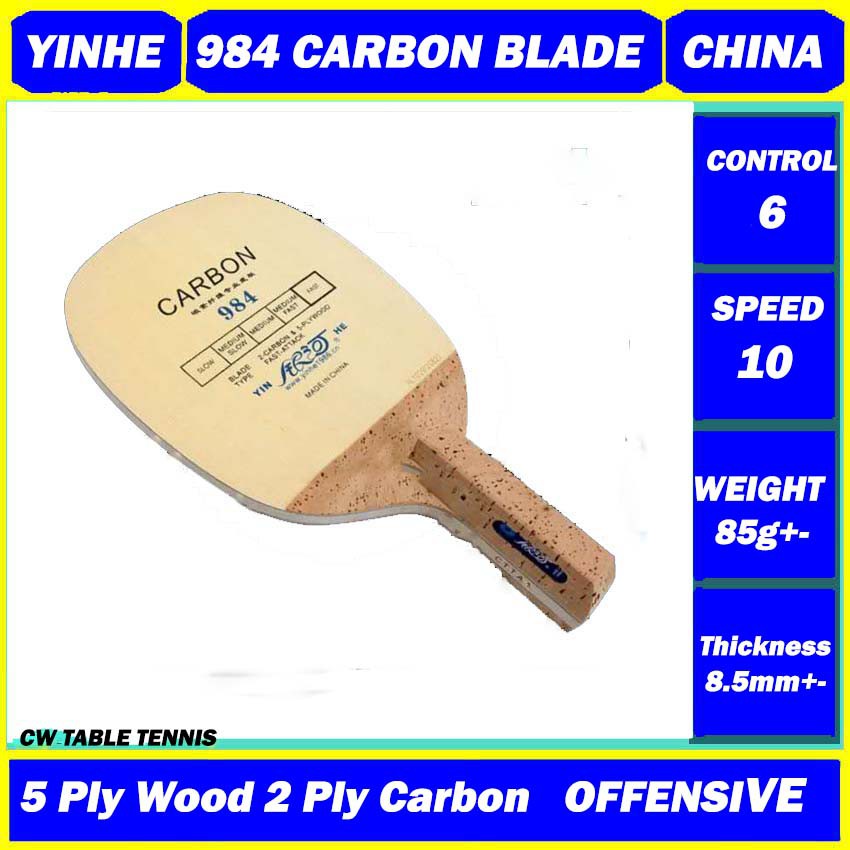YINHE 984 Carbon JS (Japanese Penhold) 5Ply Wood +2Ply Carbon Blade ...
