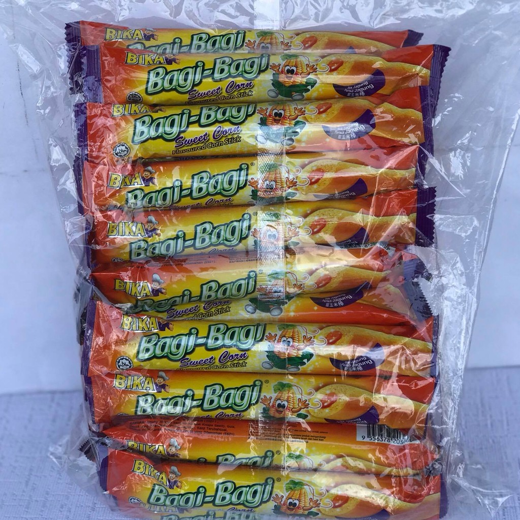 10g x 40pcs Bika Bagi-Bagi Corn Stick, Jejari/Stik Jagung [Chocolate ...