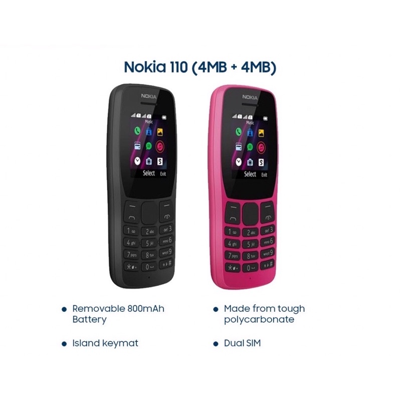 🔥Ready Stock现货🔥100% Original Nokia 110 (2019) with Dual-sim Card Slot ...