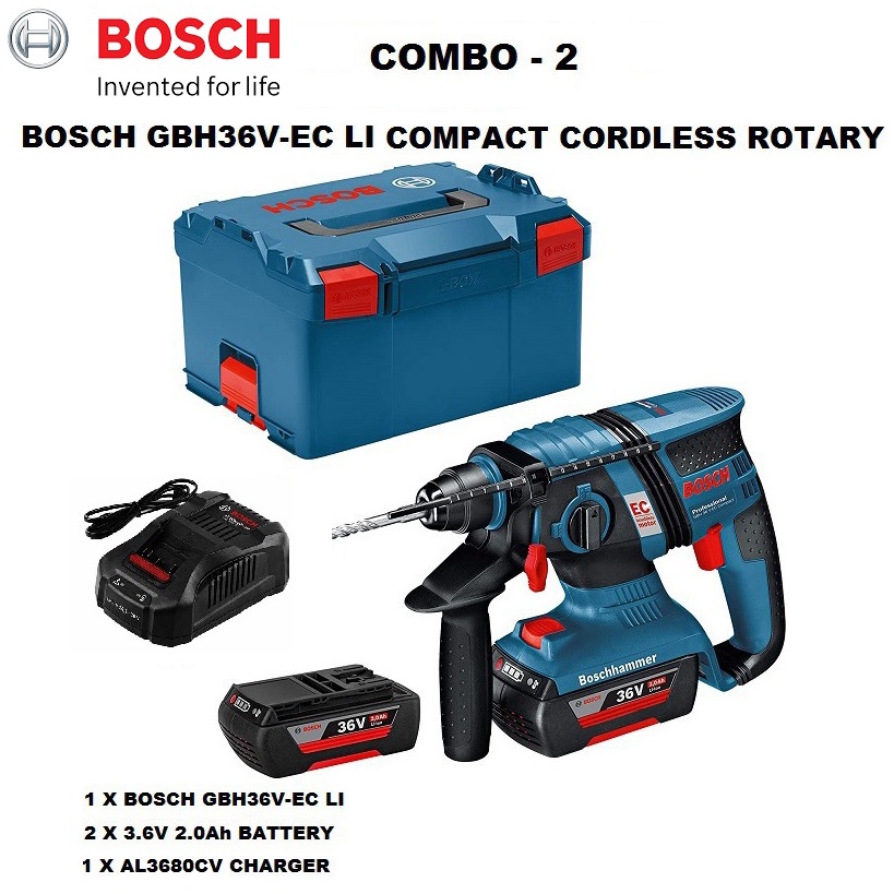 BOSCH GBH 36V-EC COMPACT CORDLESS ROTARY | Shopee Malaysia
