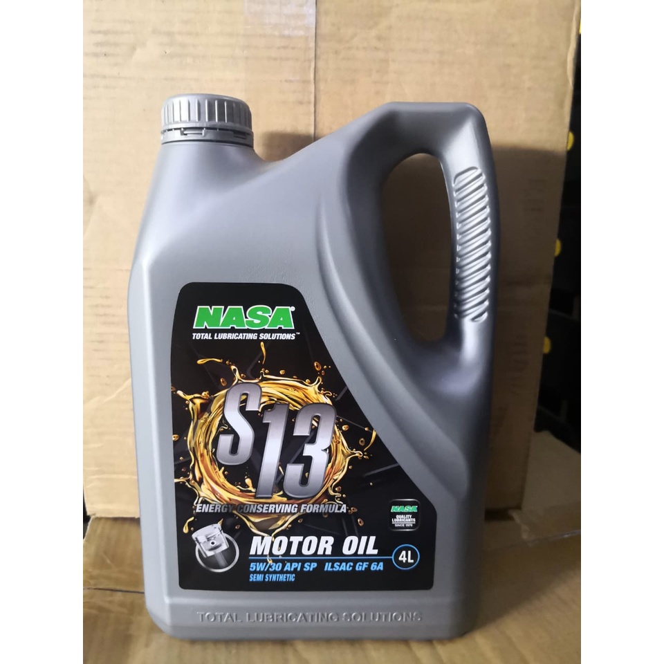NASA S13 – Semi Synthetic 5W-30 engine oil(4L) | Shopee Malaysia