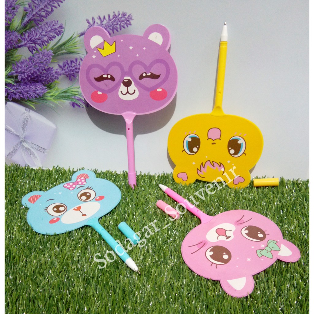 Souvenir Fan Pen 50pcs Character Motif/Wedding Souvenir Pen | Shopee ...