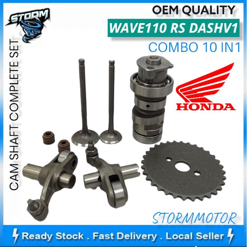 10 ITEM WAVE110 RS DASHV1 DASH DASH2 FI WAVEDASH CAM SHAFT COMPLETE SET ...