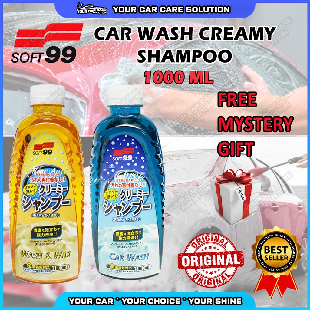 🎁 FREE GIFT 🎁 Soft99 / Soft 99 Original Creamy Car Shampoo Car Wash / Wash & Wax Shampoo 1000ML ...