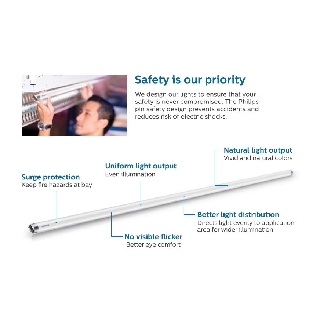 10PCS x Philips Ecofit LED tube 4ft 18W Daylight / MENTOL PANJANG LED ...