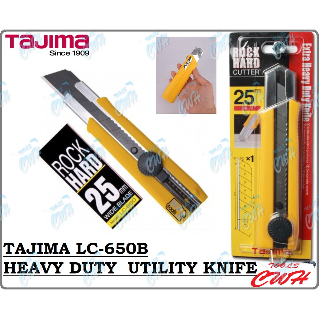 TAJIMA ROCK HARD KNIFE LC-650B HEAVY DUTY KNIFE UTILITY KNIFE BOX ...