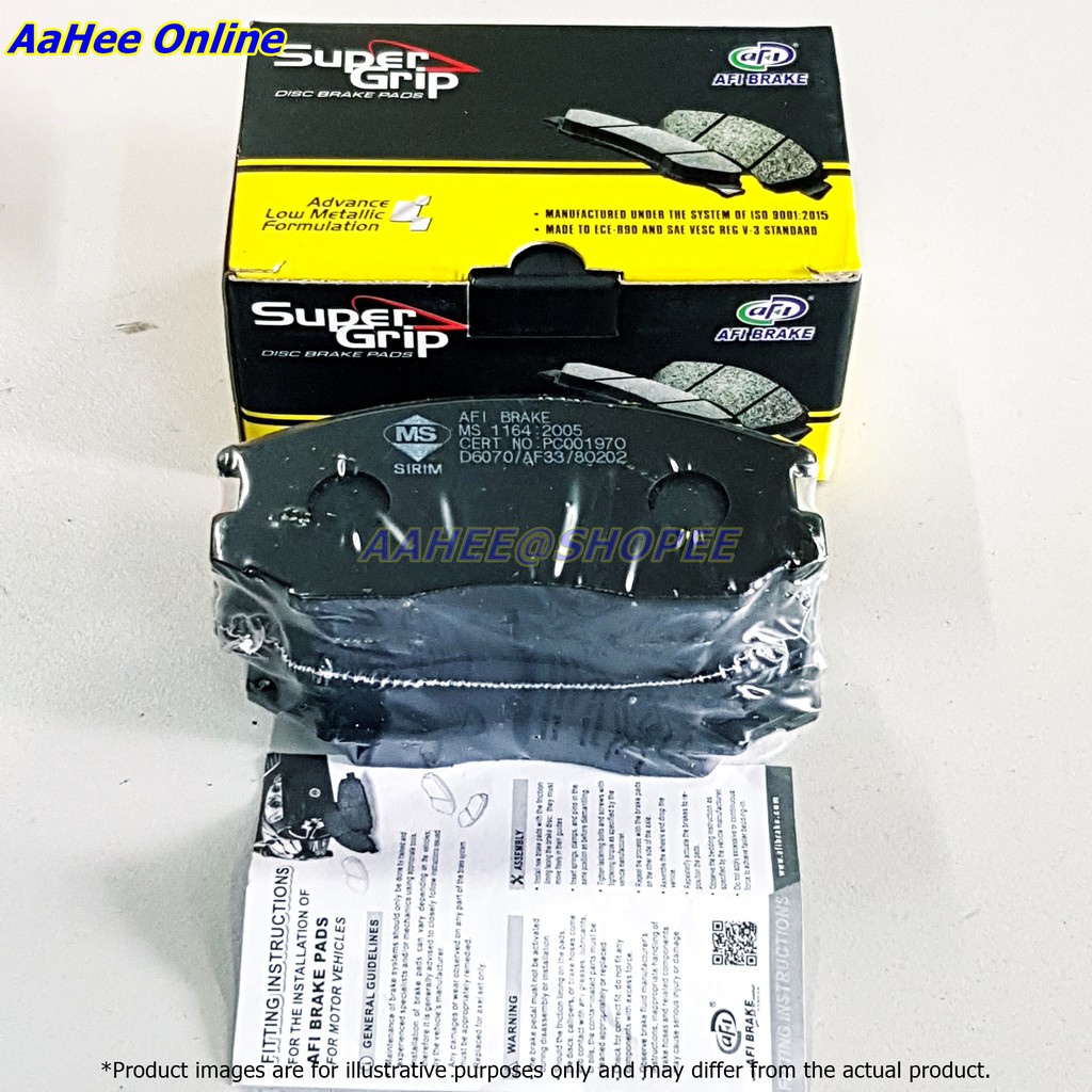 AFI Brake Pad Front - Proton Saga 12V Iswara Wira 1.3,1.5,2.0D Super ...