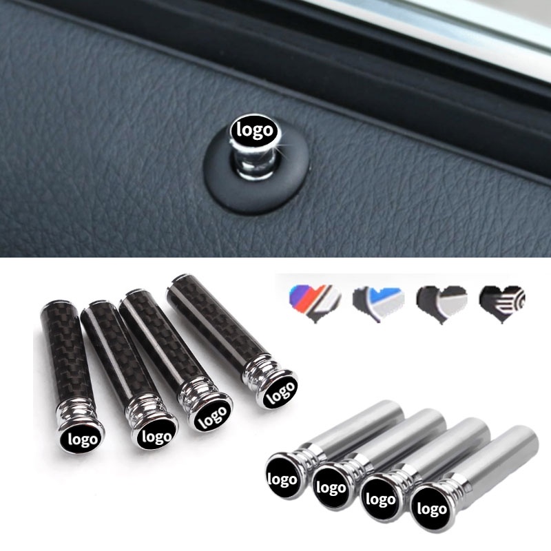 4pcs Carbon Fiber Car Door Pin Lock Knob Pull Pins Cover for BM W F01 ...