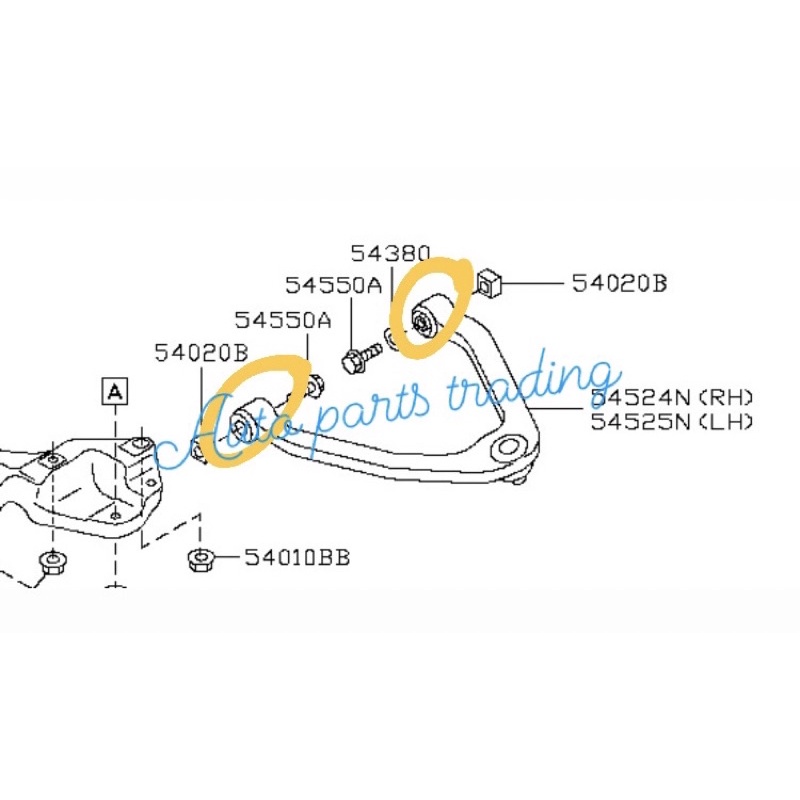 NISSAN SKYLINE V36, FAIRLADY 370Z Z34 FRONT UPPER ARM BUSH JAPAN ...
