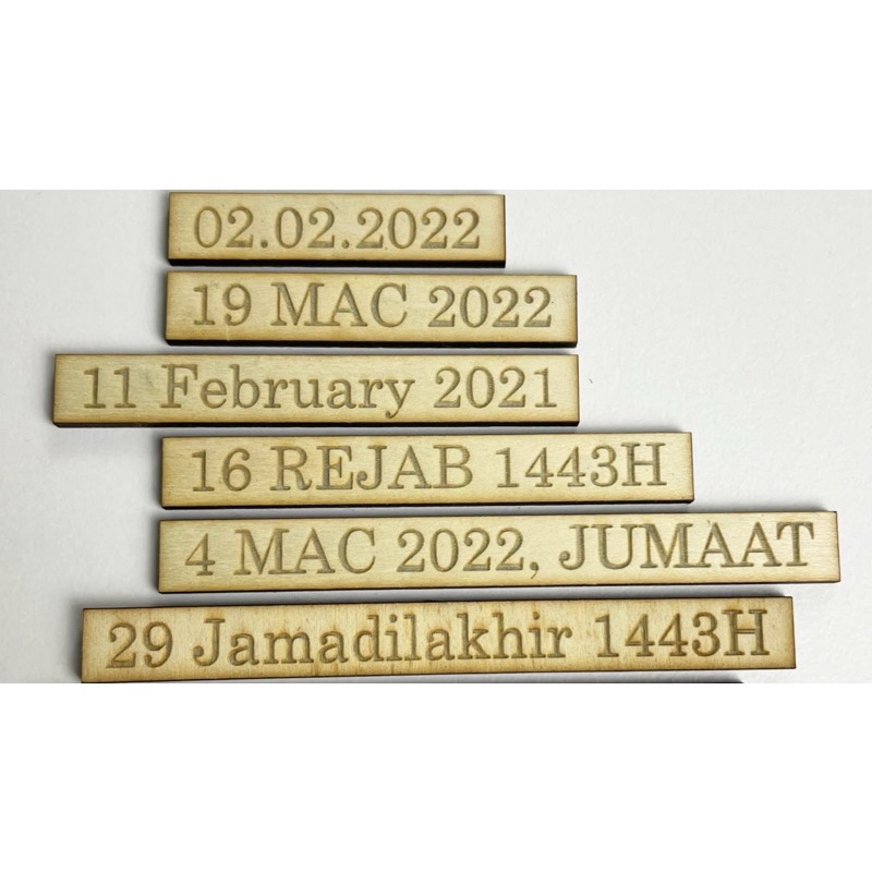 (POD22) Wooden Engrave Ukiran Kayu Custom Name Design Decoration Diy ...