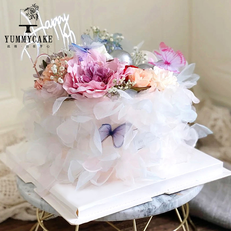 Flower Butterfly Cake Topper Rim Cake Decorations | Shopee Malaysia