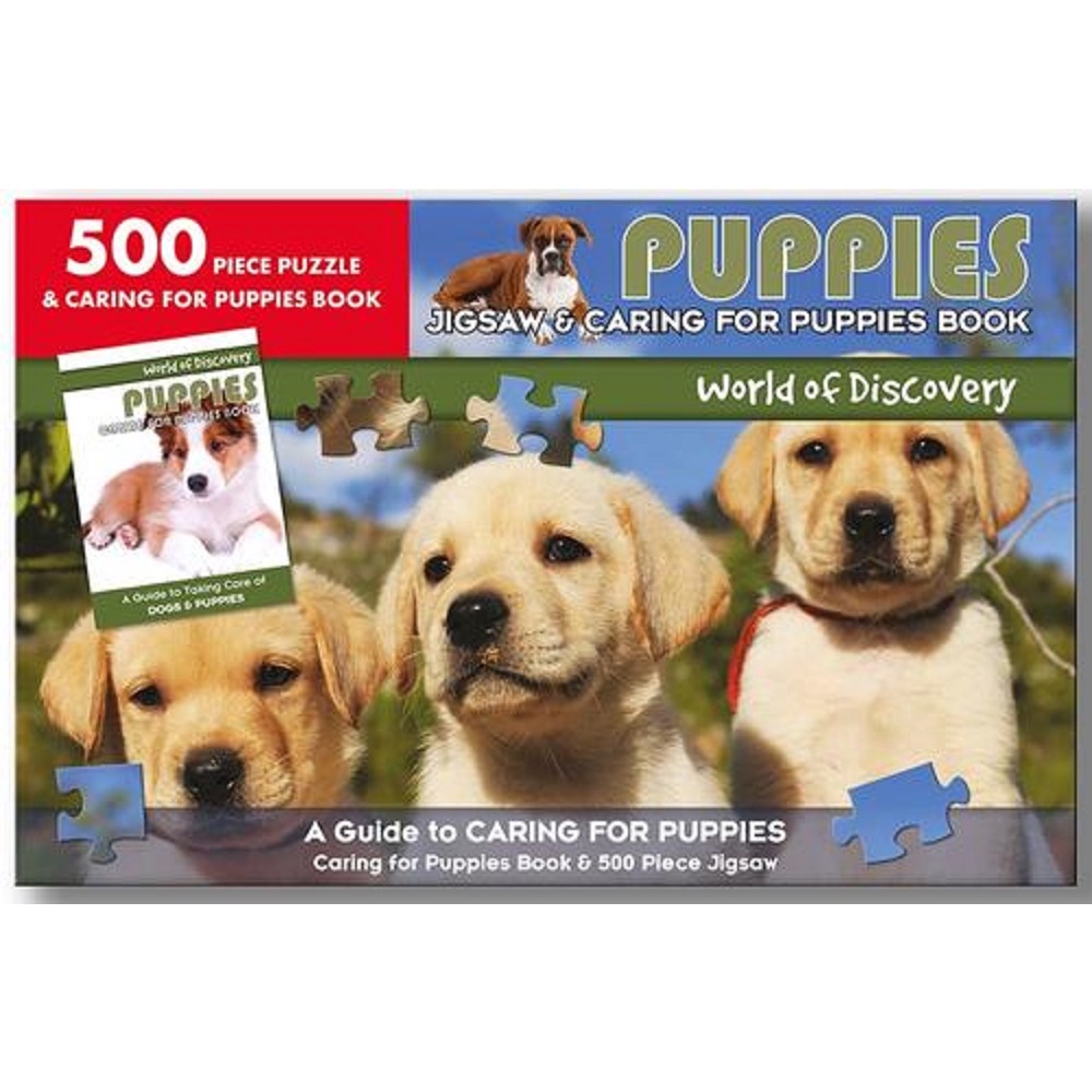 500 Piece Jigsaw Puzzles & Book: Puppies | Shopee Malaysia