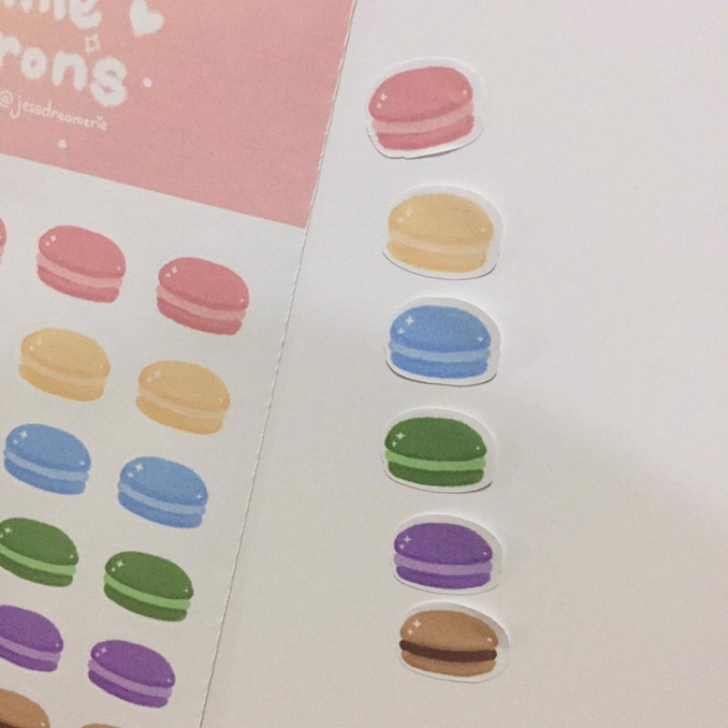 Dreamie Macarons (A6 Sticker Sheet) | Shopee Malaysia