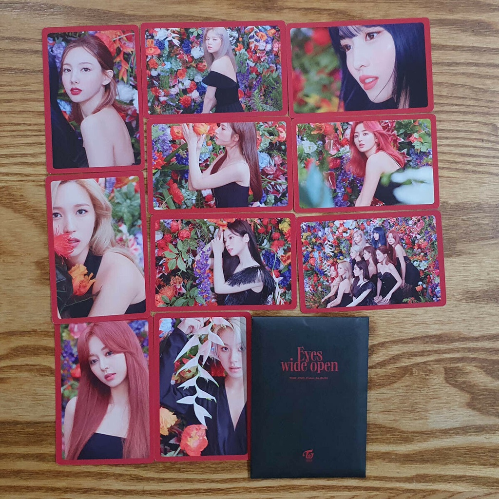 TWICE OFFICIAL PRE-ORDER BENEFIT PHOTOCARD LOOSE SET EYES WIDE OPEN ALBUM | Shopee Malaysia