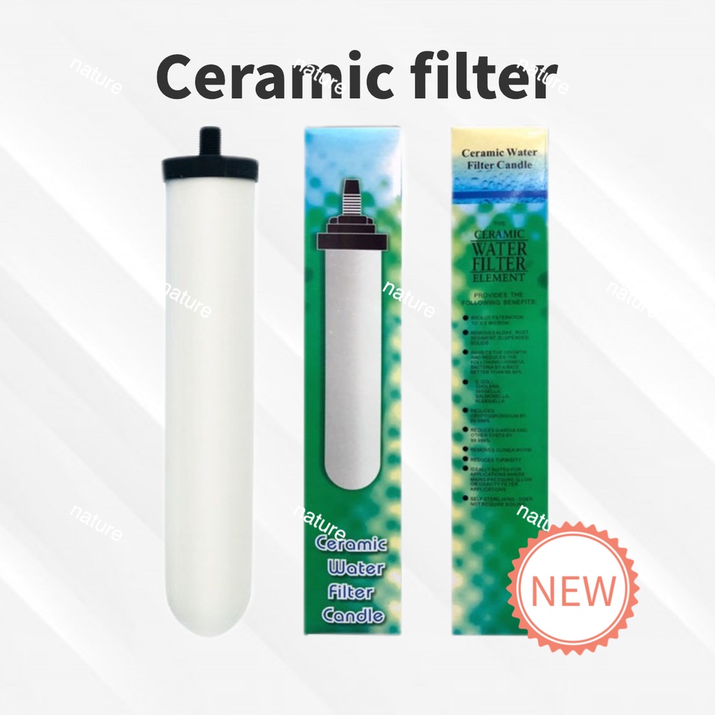 Washable Ceramic Filter Cartridge Long Mount (Compatible 10" Ceramic ...
