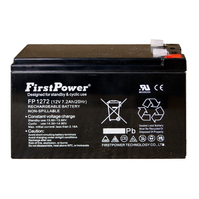 FirstPower 12V 7.2Ah 9Ah Rechargeable Sealed Lead Acid Battery - FP1272 ...