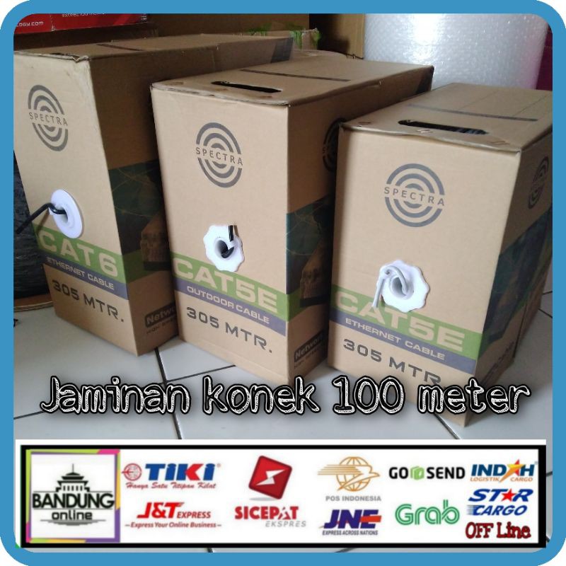 Spectra Cat5e Cat6 305M UTP FTP STP Indoor Outdoor LAN Cable | Shopee ...