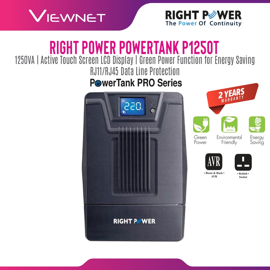 Right Power UPS 1250VA (POWERTANK P1250T) | Shopee Malaysia