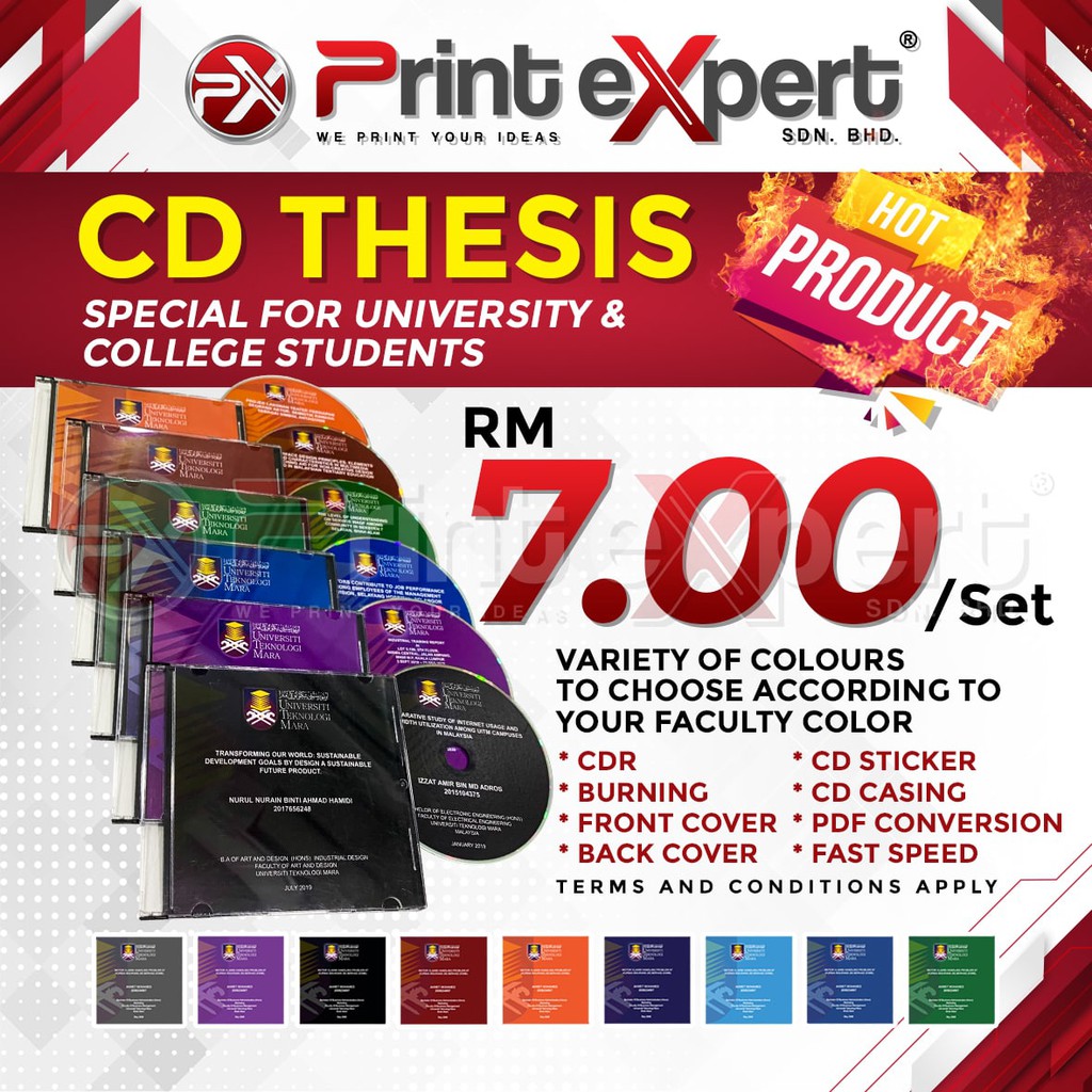 PRINT CD THESIS | CD SET | CD STUDENT | PRINT EXPERT | Shopee Malaysia