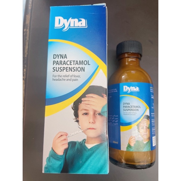 Dyna paracetamol suspension(for children) 60ml (for the relief of fever ...